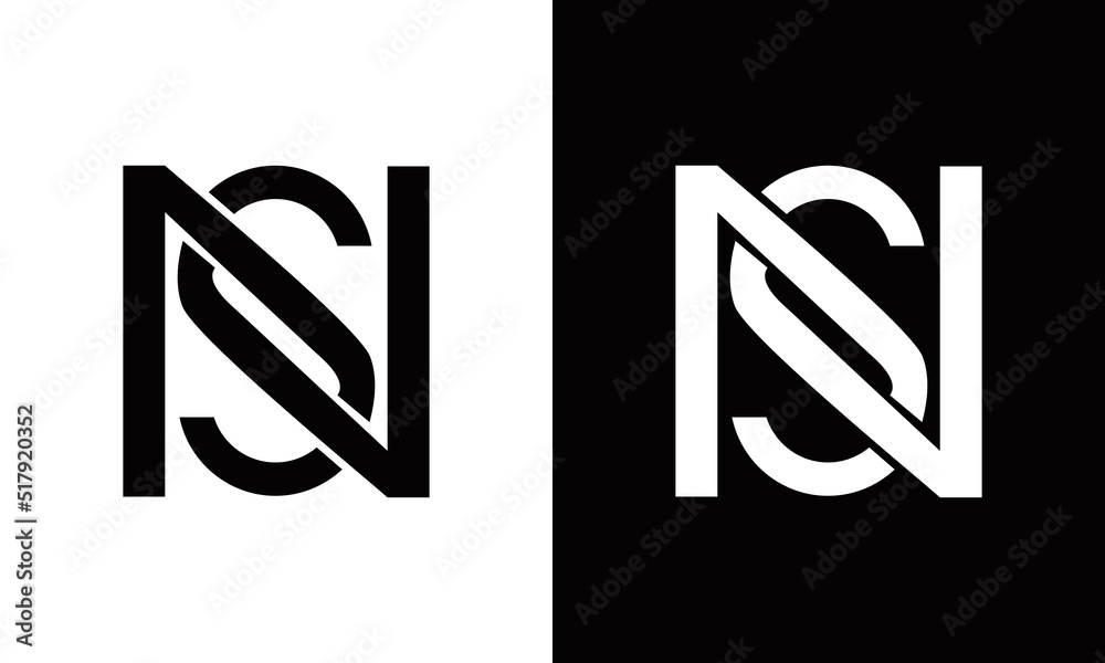 letter ns symbol logo Stock Vector | Adobe Stock