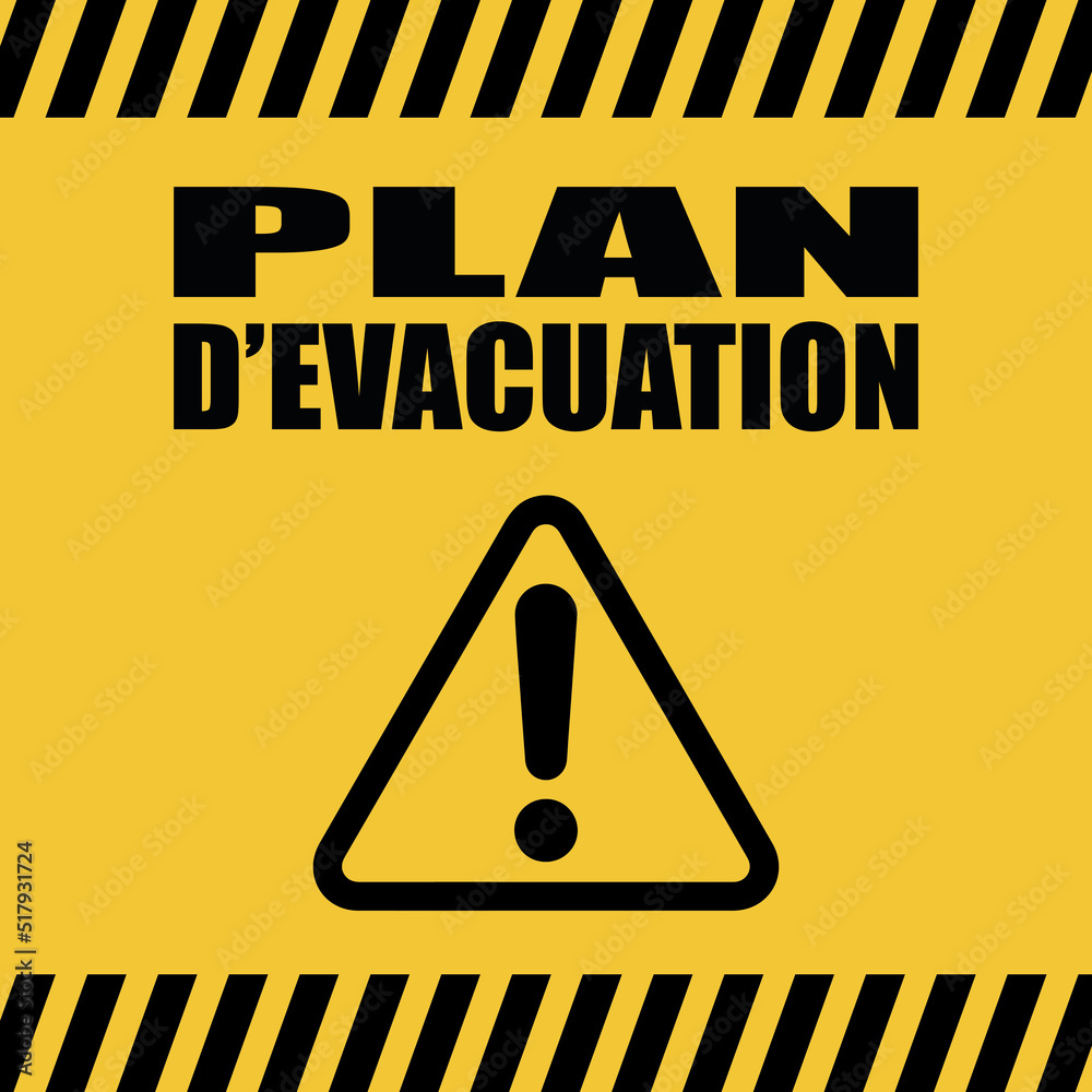 Logo plan d'évacuation. Stock Vector | Adobe Stock