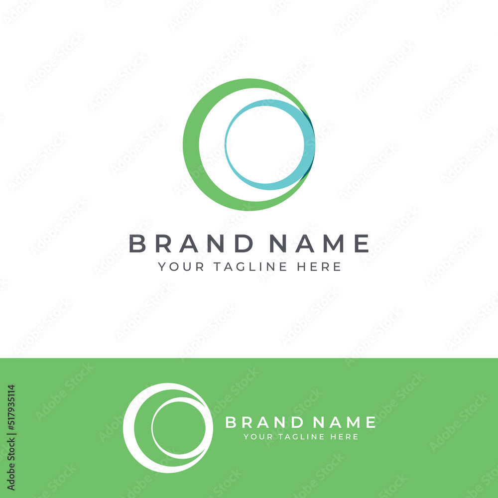Abstract circle logo elements, circle lines, minimalist circles ...