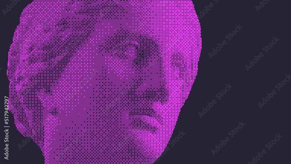 Modern creative concept video 4K with colored graphic sculpture. GIF ...