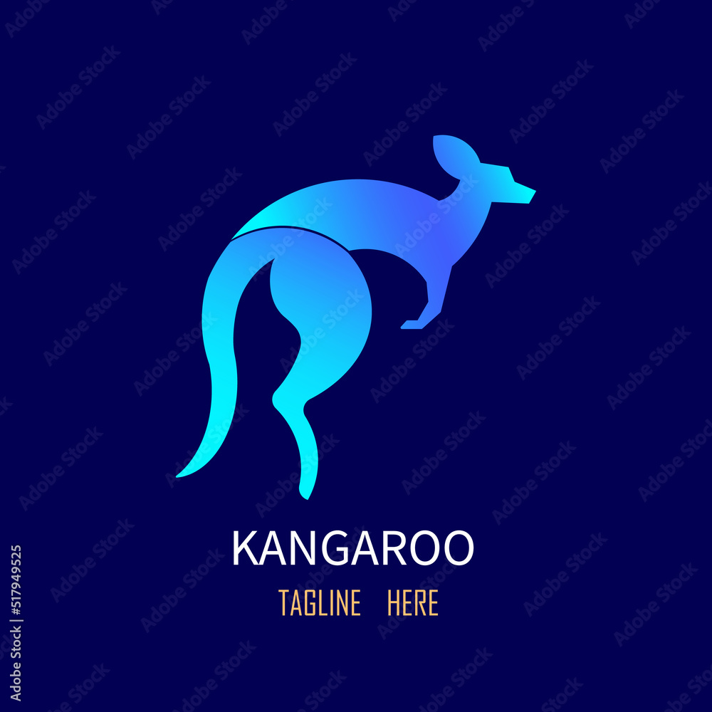 KANGAROO branding logo template. Awesome a modern kangaroo logo Stock ...