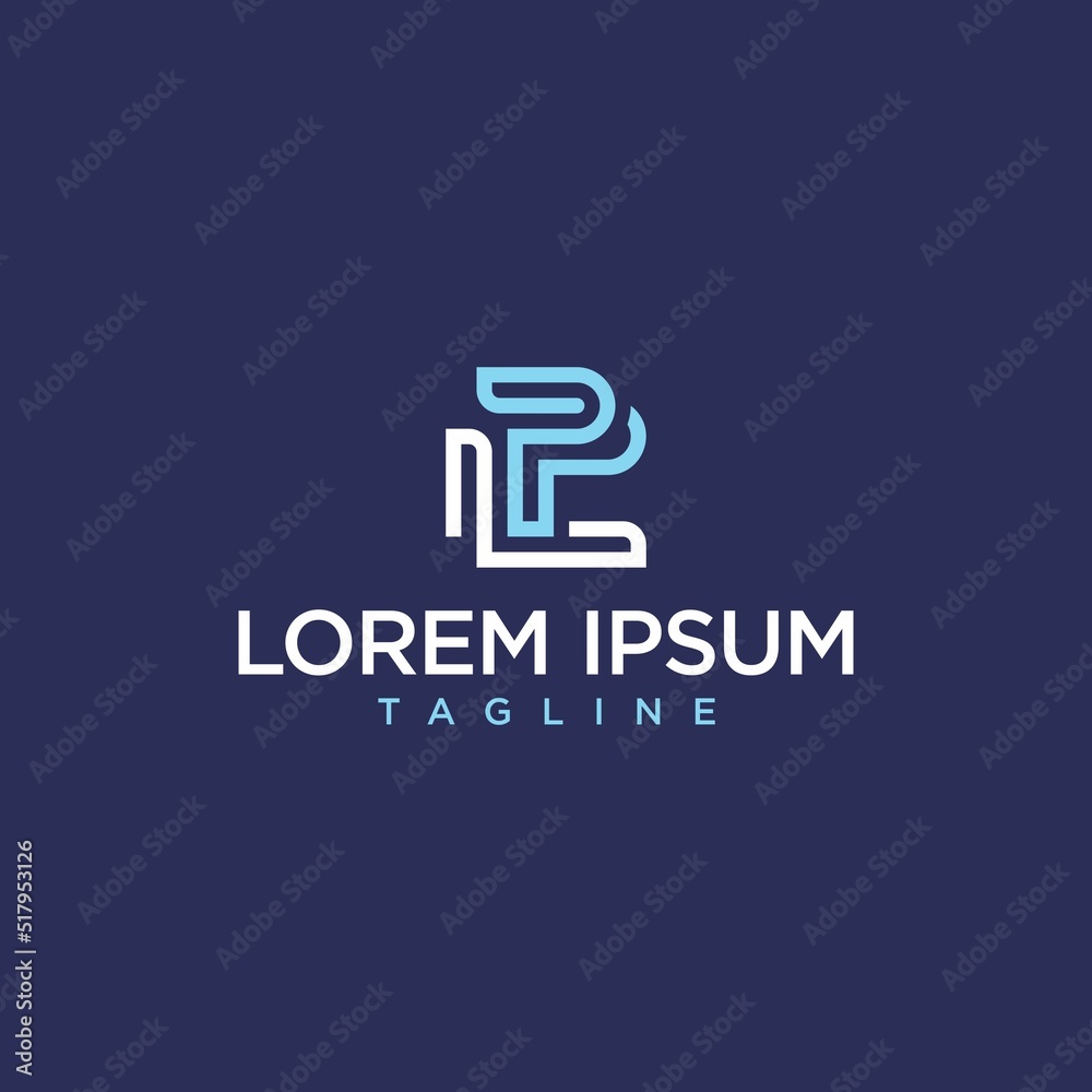 lp pl monogram logo design Stock Vector | Adobe Stock