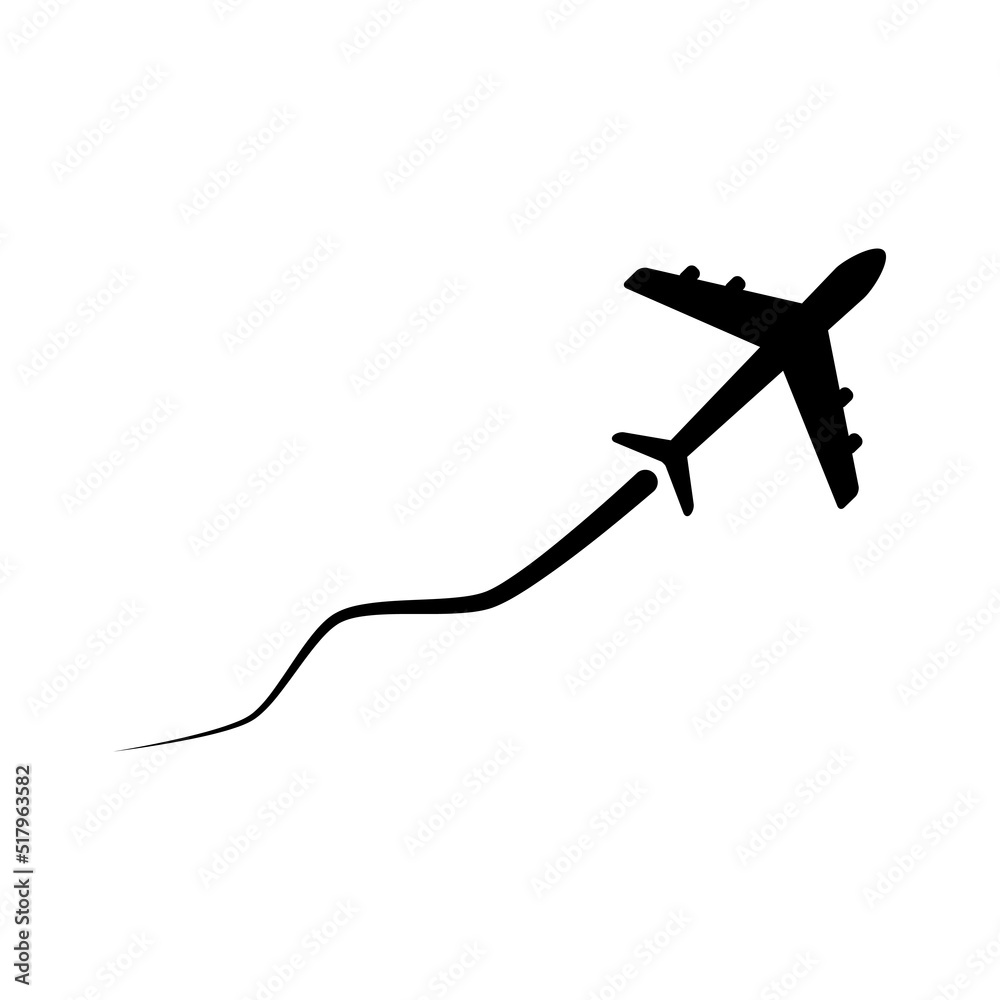 Airplane flying icon. Plane sign. Vector illustration isolated on white ...