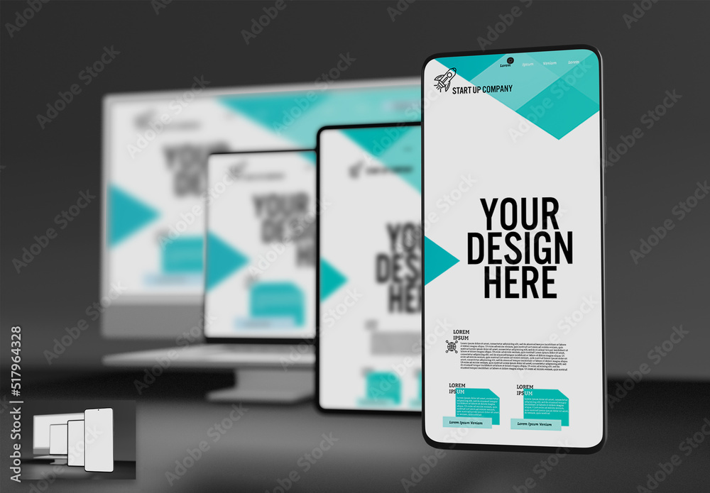 Mock Up of Electronic Device Stock Template | Adobe Stock