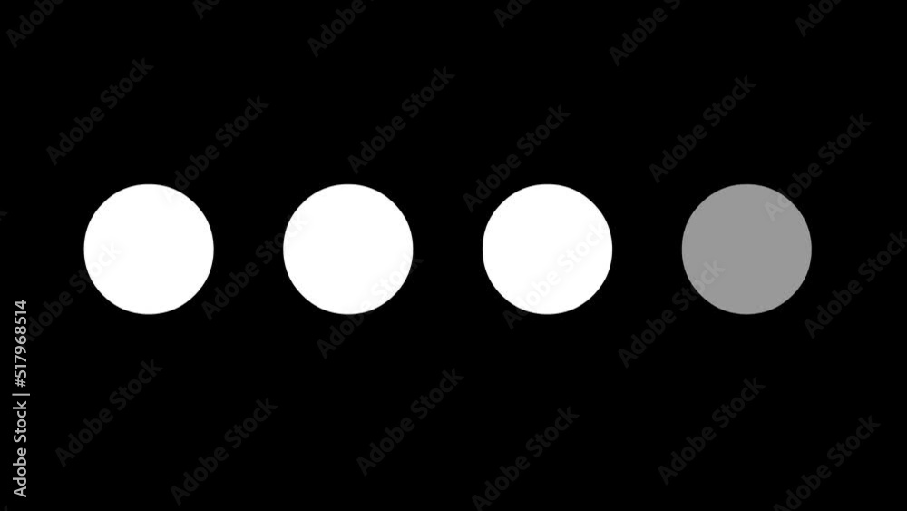 Loop animation of icon loading website of white dots online, on a ...