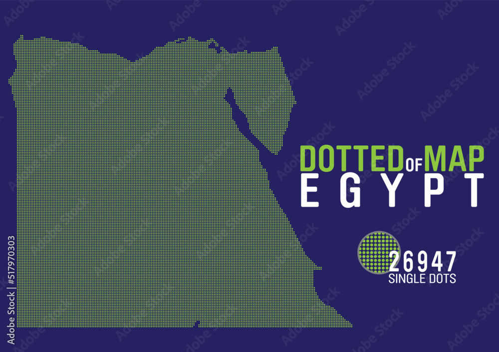 dotted map of egypt Stock Vector | Adobe Stock