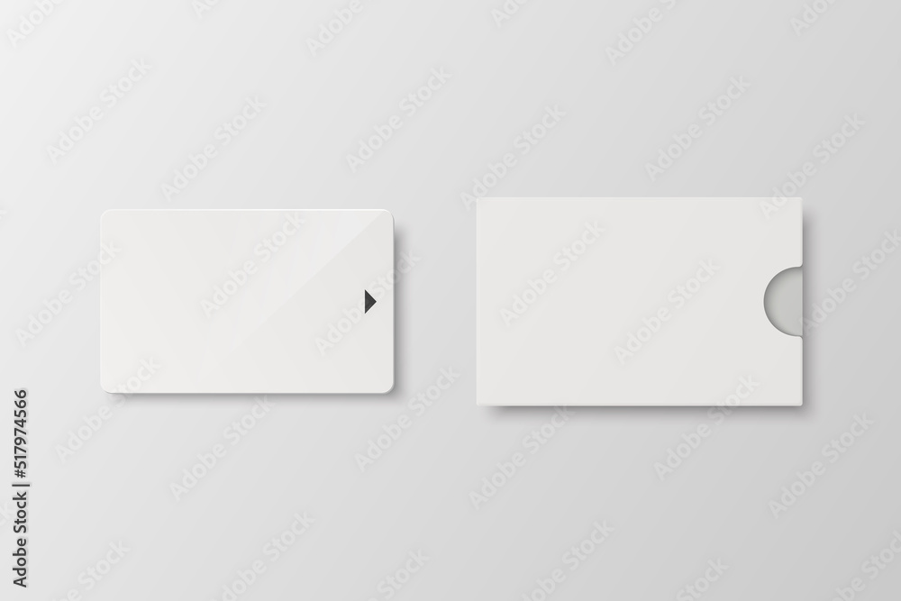 Vector 3d Realistic White Guest Room, Plastic Hotel Apartment Keycard ...