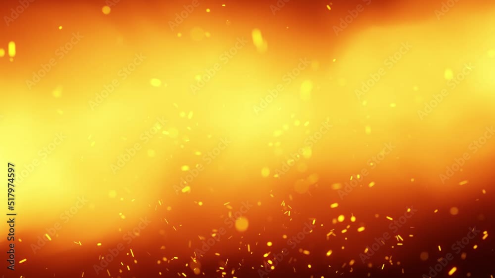 Abstract blurred fire flames with sparks motion seamless looping ...