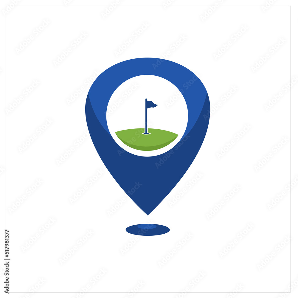 golf map pin icon. Element of warning navigation pin icon for mobile ...