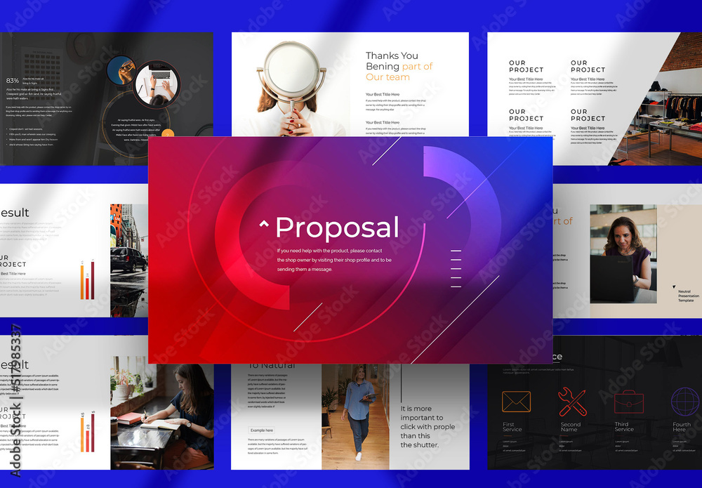 Proposal Presentation Layout Stock Template | Adobe Stock