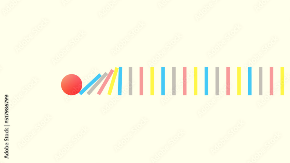 Minimal Simple Shapes Logo and Text Full Frame Title Stock Template ...