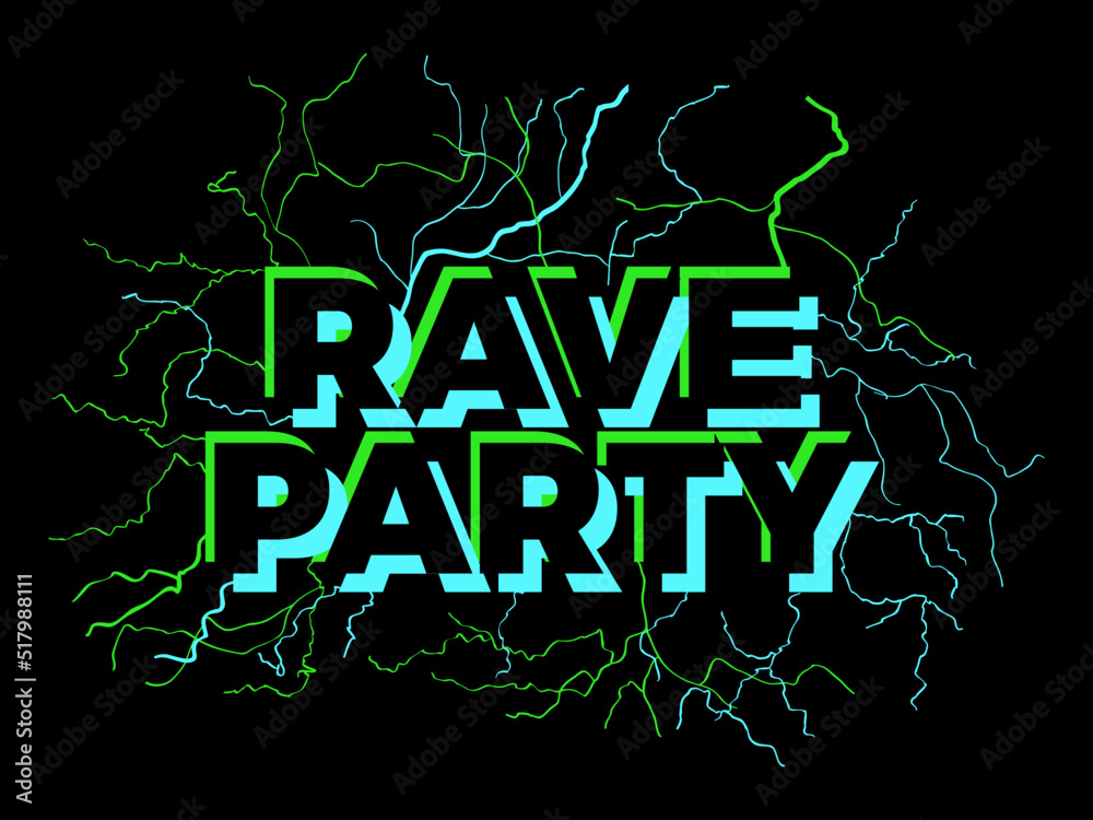 Rave psychedelic, acid trip. Rave party energy, text with energy ...