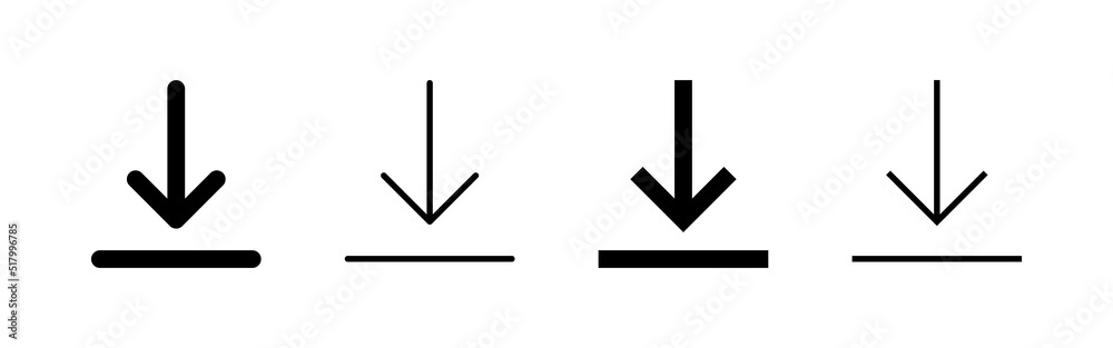 Download icon vector. Download sign and symbol Stock Vector | Adobe Stock