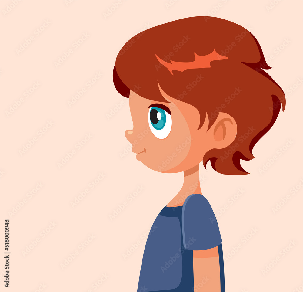 Profile Avatar of a Cute Little Boy Smiling Vector Cartoon Illustration ...