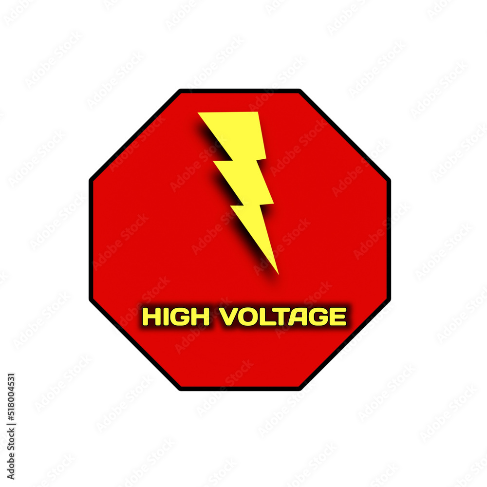 High voltage text and sign electrical sequrity symbol Stock ...