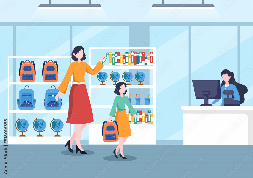 Stationery Store Cartoon