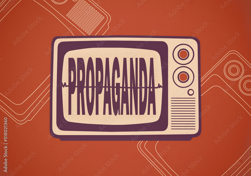 Media propaganda and mind control concept. Television is the effective ...