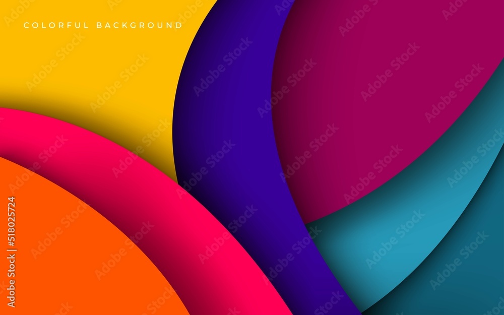 Multi layers circle colorful texture 3D papercut layers in gradient ...
