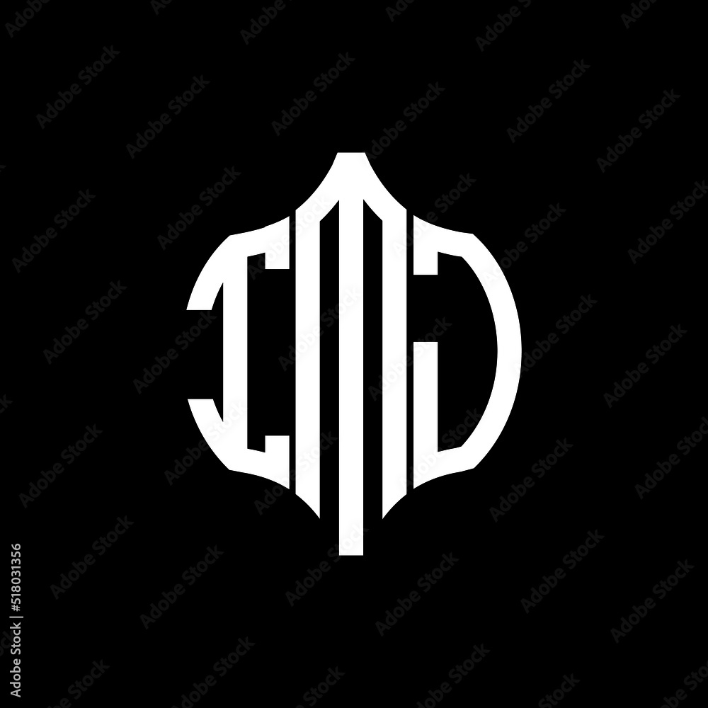 IMJ letter logo. IMJ best black background vector image. IMJ Monogram ...