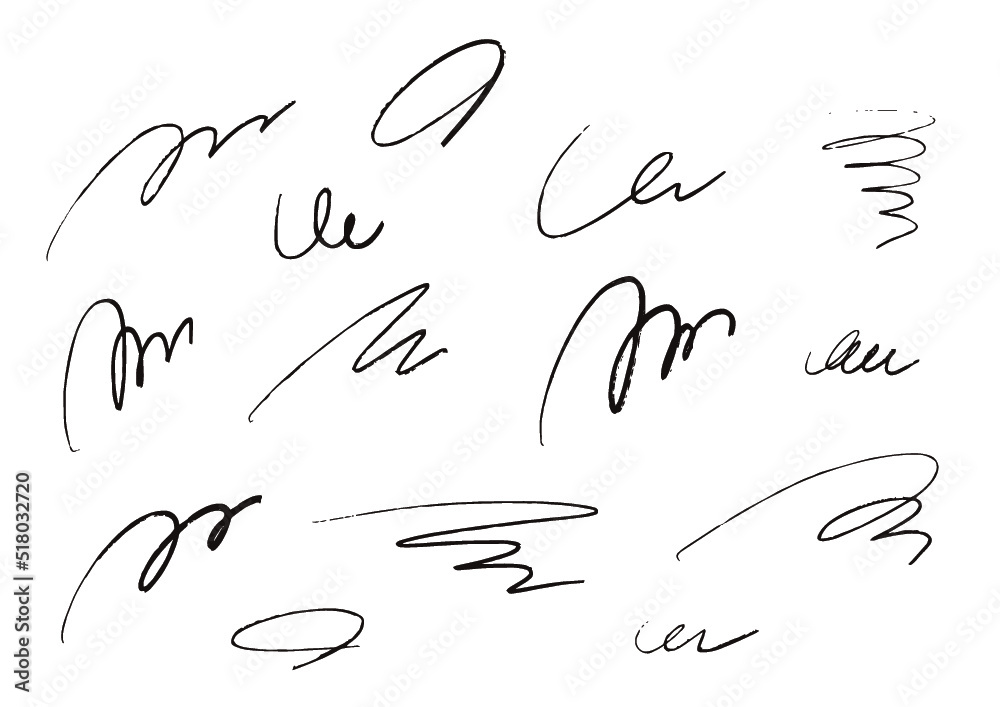 Handwritten swirl line drawing Stock Vector | Adobe Stock