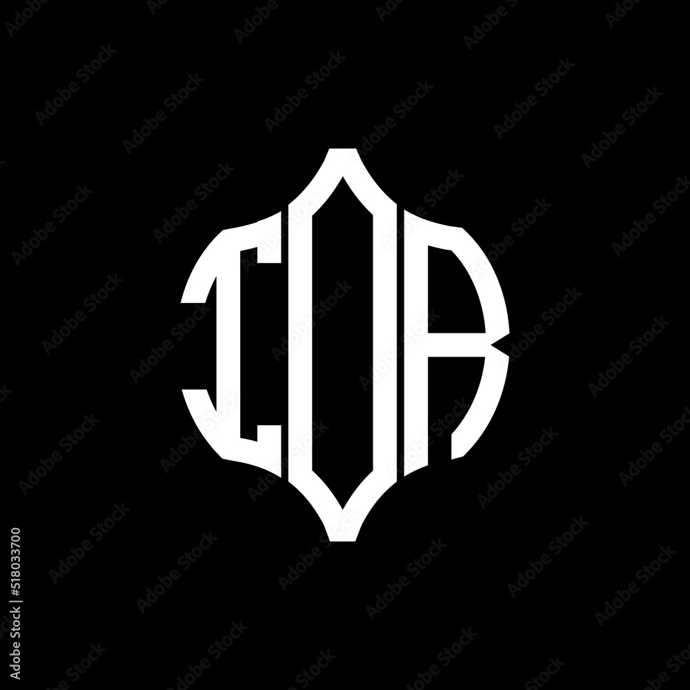 IOR letter logo. IOR best black background vector image. IOR Monogram ...