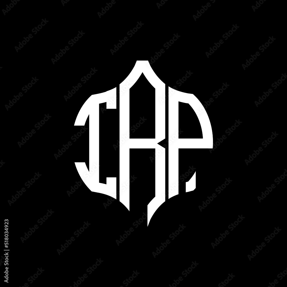 IRP letter logo. IRP best black background vector image. IRP Monogram ...