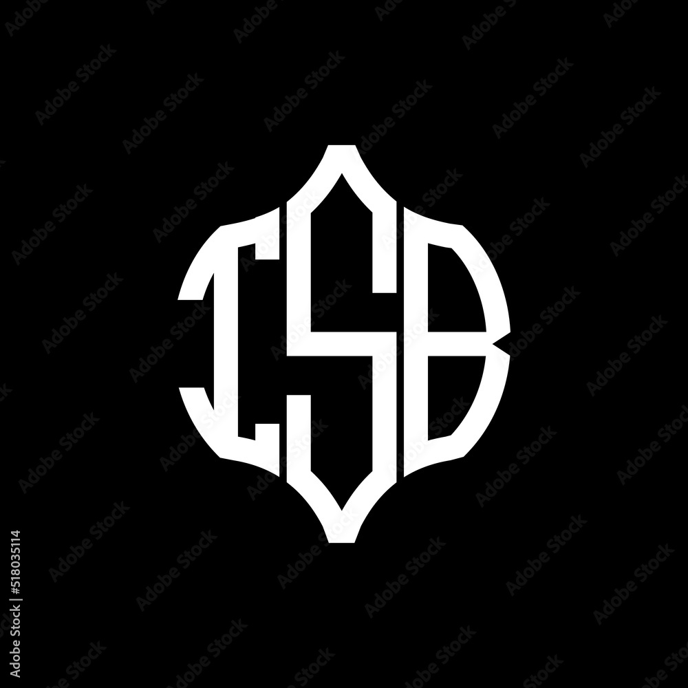 ISB letter logo. ISB best black background vector image. ISB Monogram ...