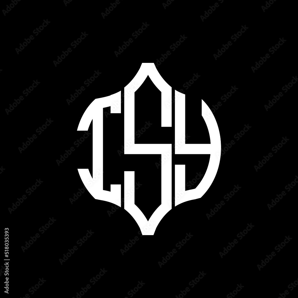 ISY letter logo. ISY best black background vector image. ISY Monogram ...