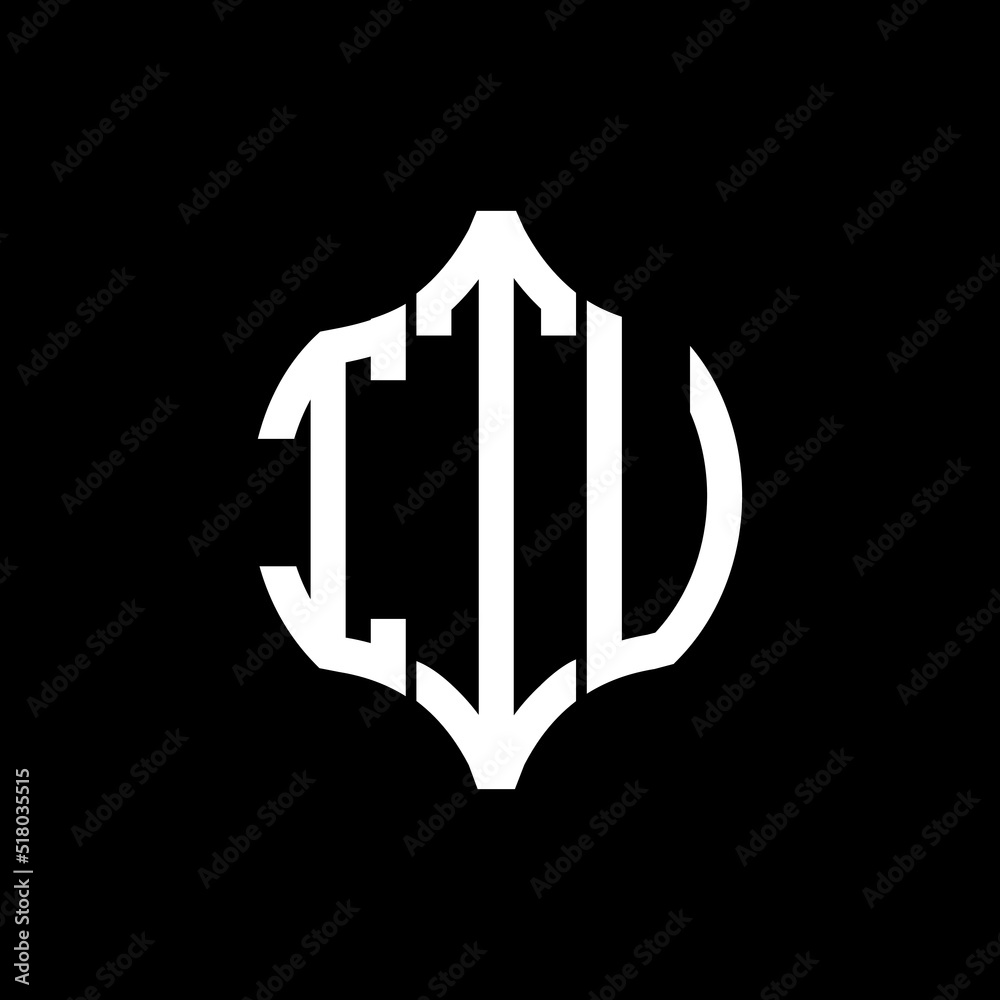 Vecteur Stock ITV letter logo. ITV best black background vector image ...