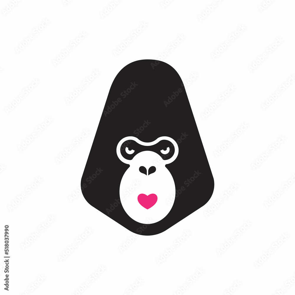 King kong face cartoon for your brand identity and illustration Stock ...