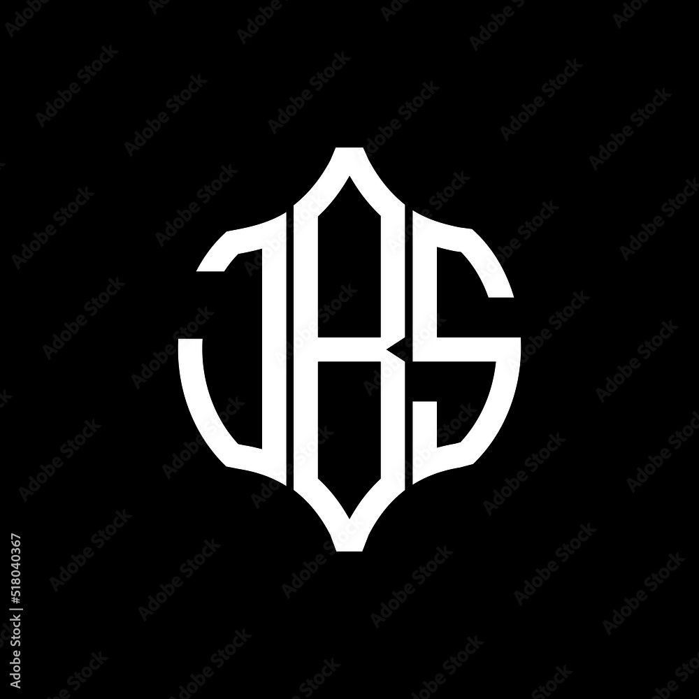 JBS letter logo. JBS best black background vector image. JBS Monogram ...