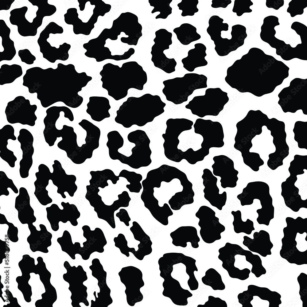 Vector black leopard, cheetah and jaguar print seamless pattern. Animal ... Vector black leopard, cheetah and jaguar print seamless pattern. Animal ...