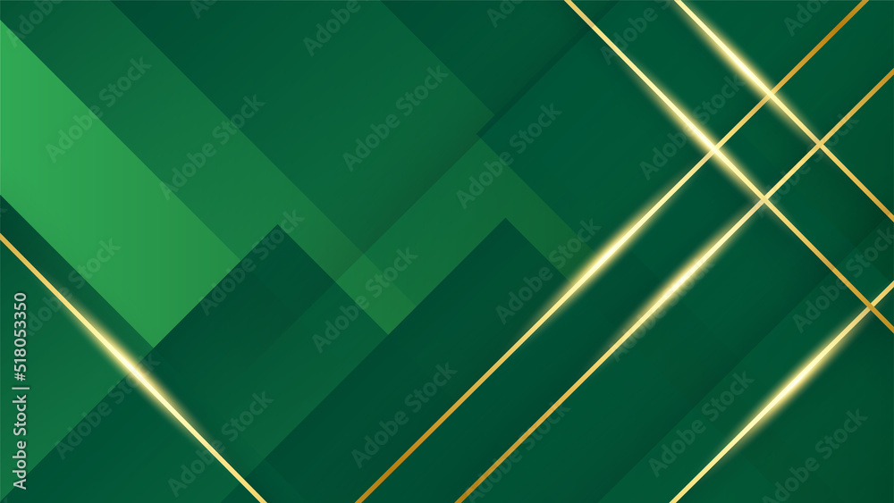 Luxury green gold abstract background. Vector illustration for ...