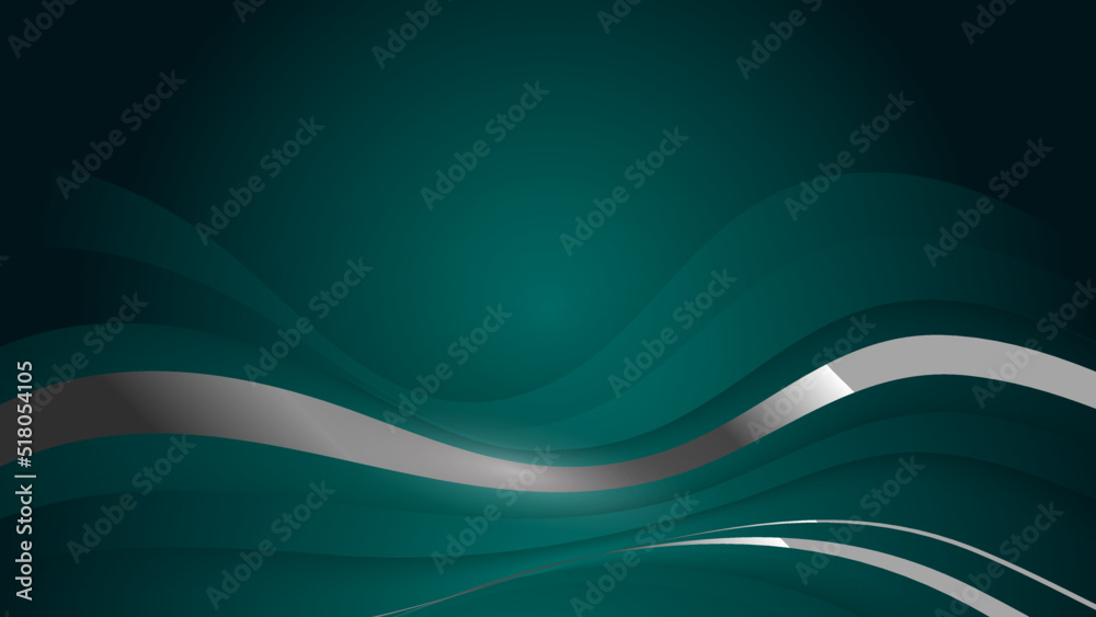 Luxury dark green silver abstract background. Vector illustration for ...