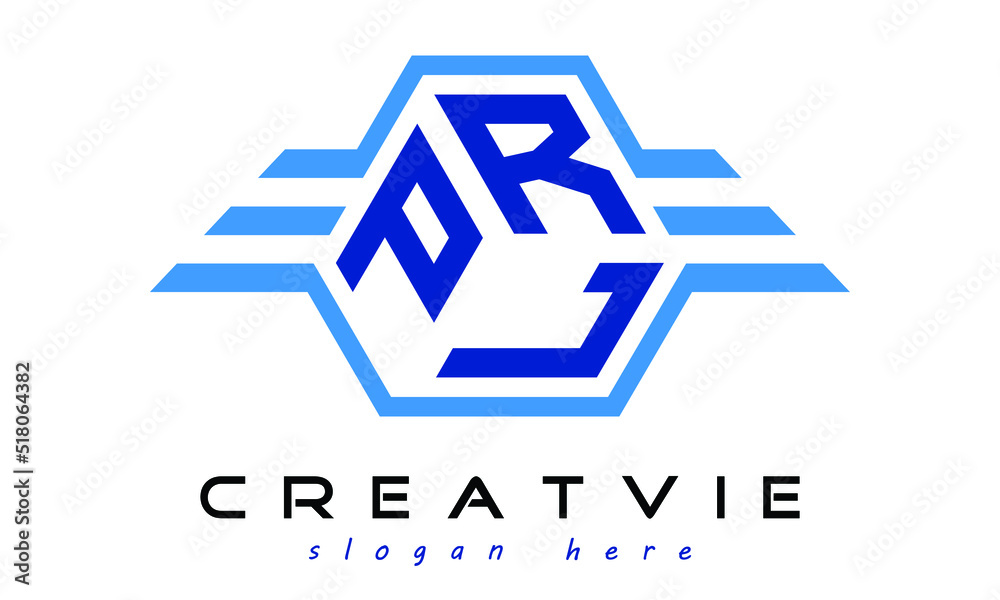 PRL three letter geometrical wings logo design vector template ...