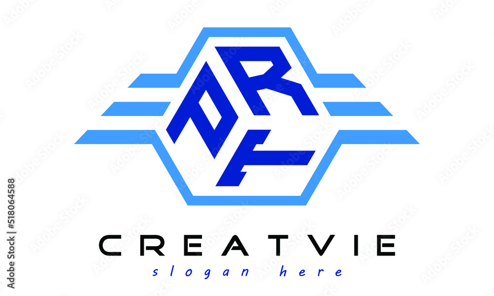 PRT three letter geometrical wings logo design vector template ...