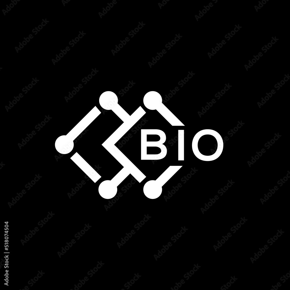BIO letter technology logo design. BIO creative initial letter logo ...