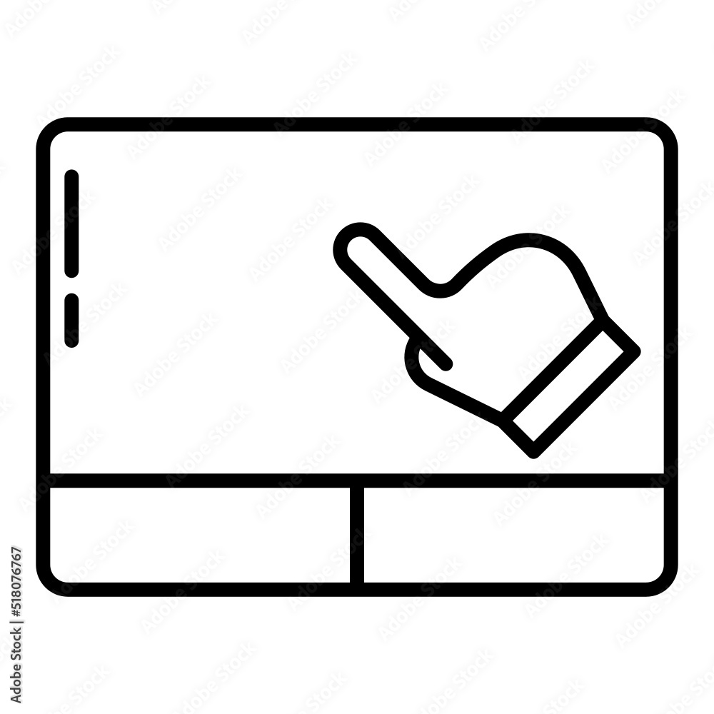 laptop touchpad icon on transparent background Stock Vector | Adobe Stock