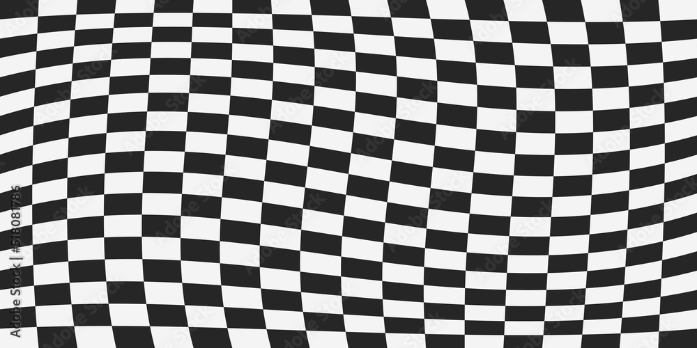 Vector seamless pattern of racing flag and checkered cells. The pattern ...