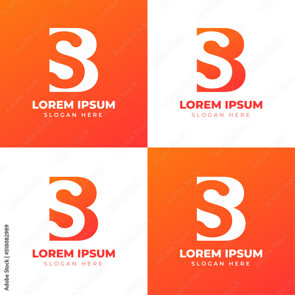 sb initial letter logo. Abstract sb letter alphabet monogram logo Stock ...