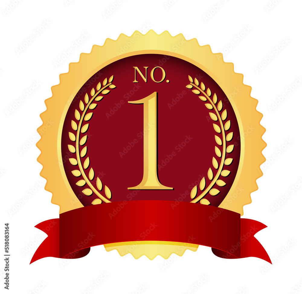 No 1 Medal Icon Illustration With Text Space Stock Vector Adobe Stock No 1 Medal Icon Illustration With Text Space Stock Vector Adobe Stock