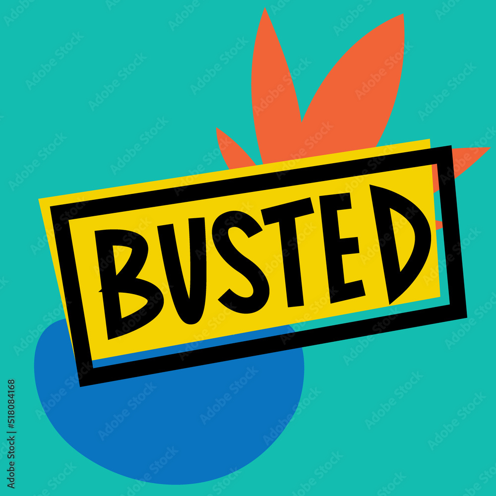 busted vector illustration concept, banner myth vs truth, can use for ...