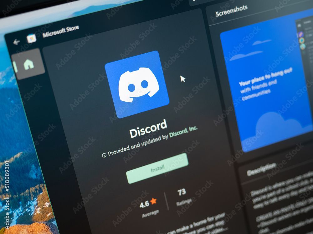 Galati, Romania - June 19, 2022: Discord application available on ...