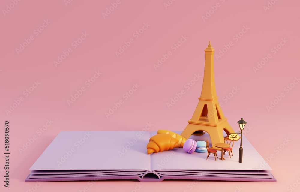 Pop up book with traditional symbols of architecture and culture of ...