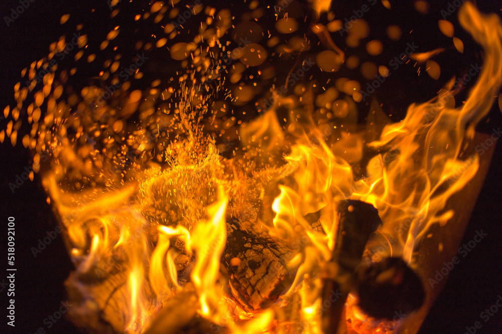 fire, night flame, background texture Stock Photo | Adobe Stock