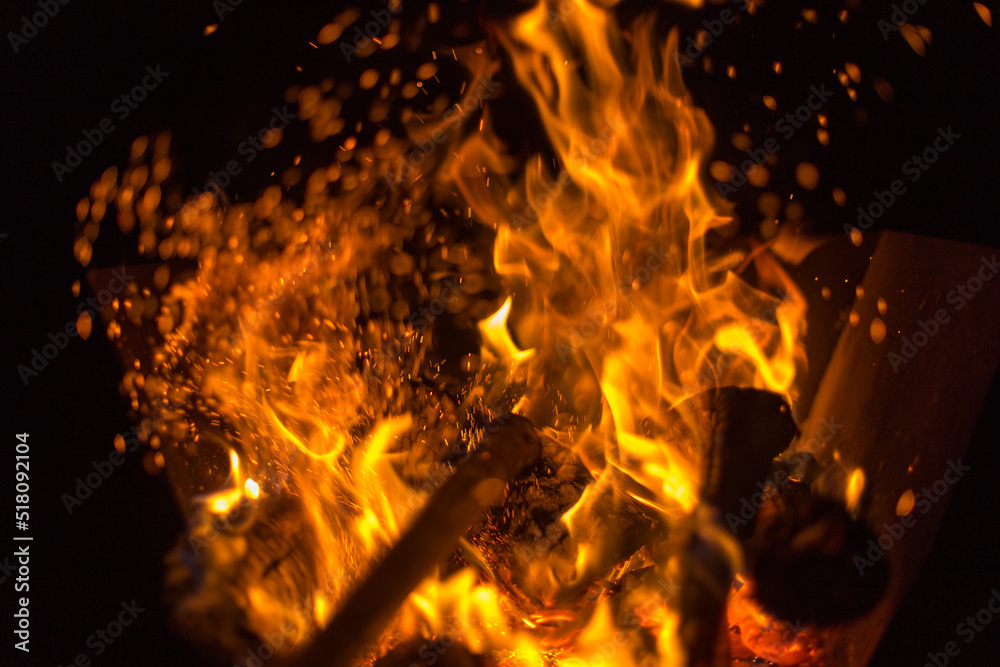 fire, night flame, background texture Stock Photo | Adobe Stock