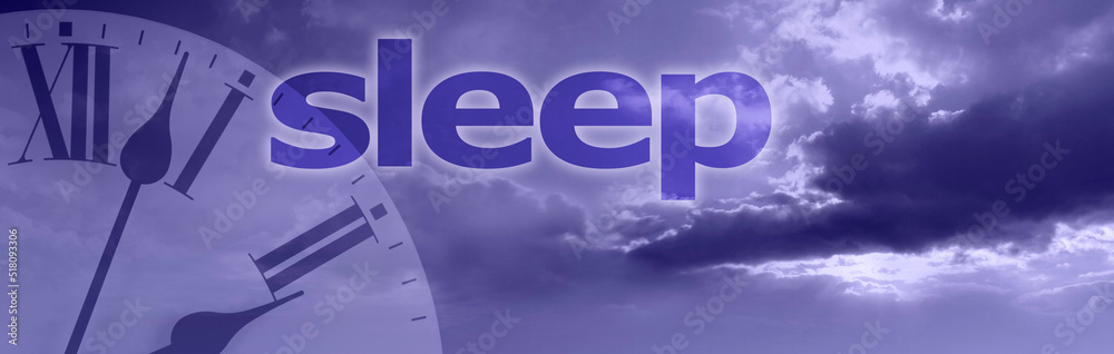 Getting to sleep between 2 and 5 am is essential concept banner ...