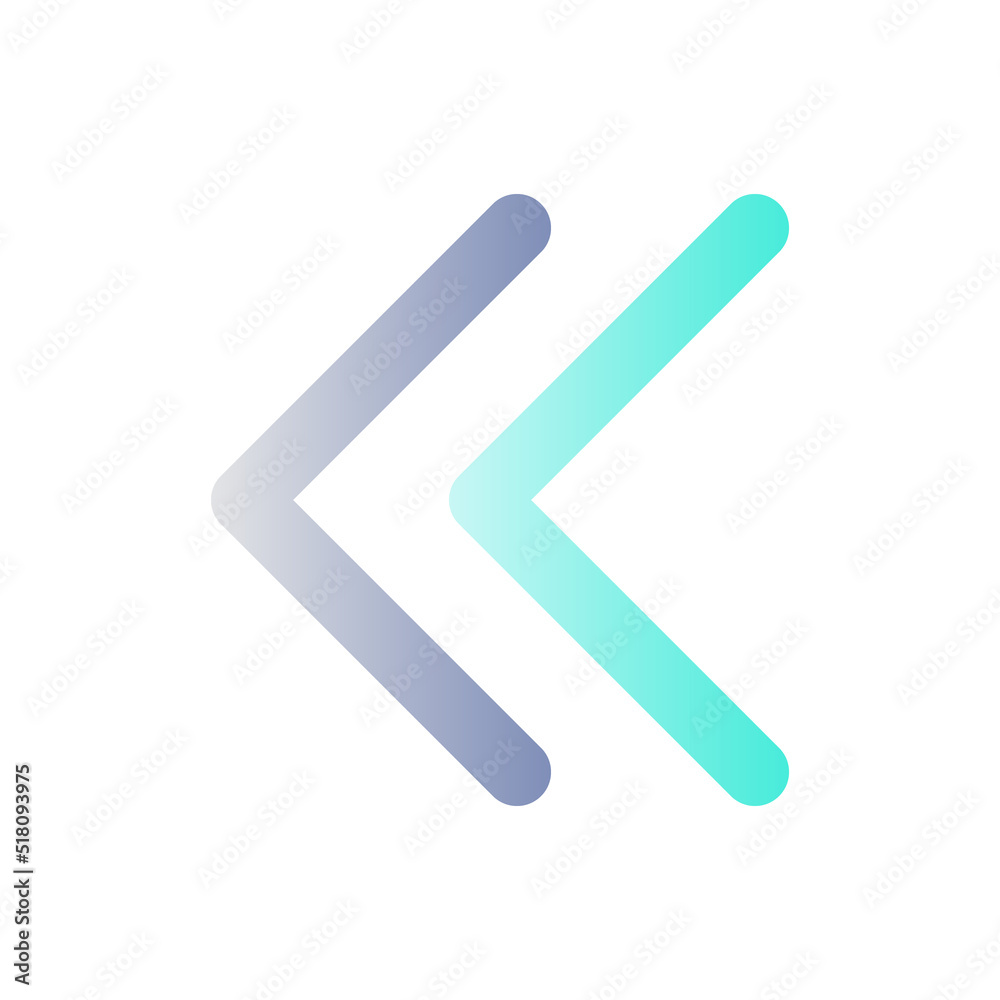 Left double arrow flat gradient color ui icon. Guillemets. Double ... Left double arrow flat gradient color ui icon. Guillemets. Double ...