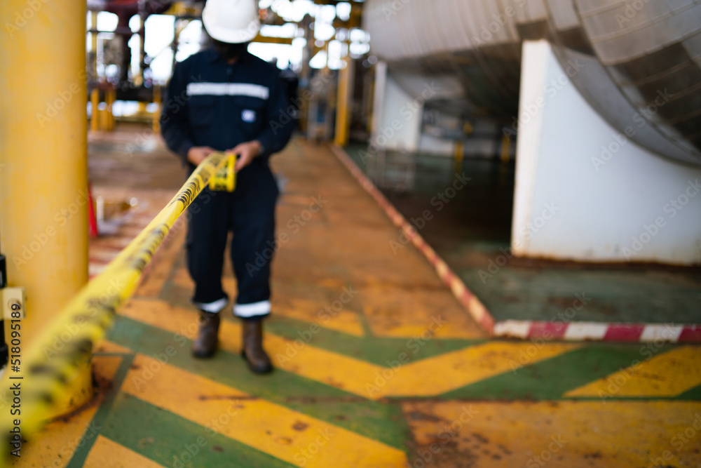 Block the work area. Do not allow people involved in the petroleum ...