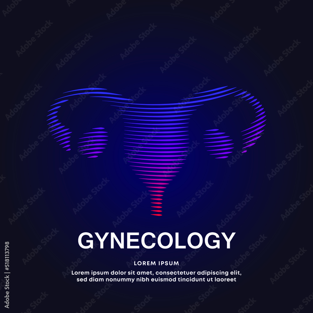 Human reproductive system medical structure. Vector logo gynecology ...